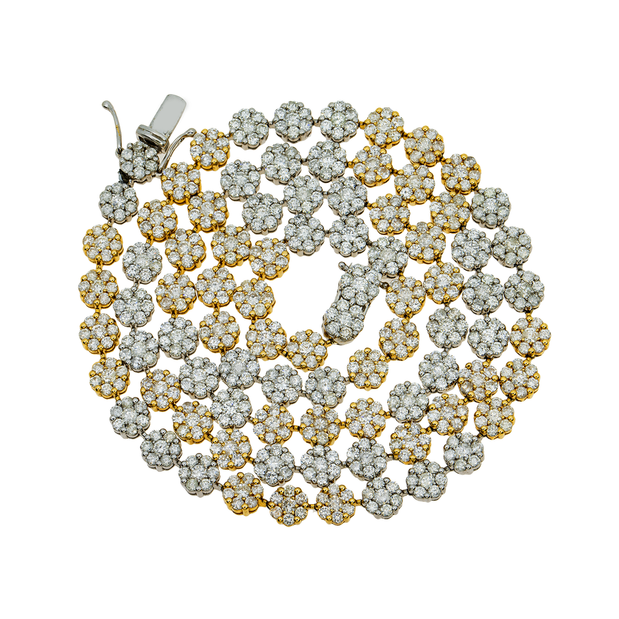 14k two tone cluster chain 6.50 ctw – Avianne Jewelers