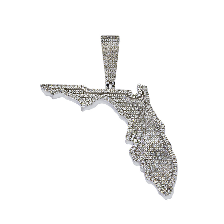 10K Yellow Gold Diamond Florida Pendant 0.50 Ctw – Avianne Jewelers