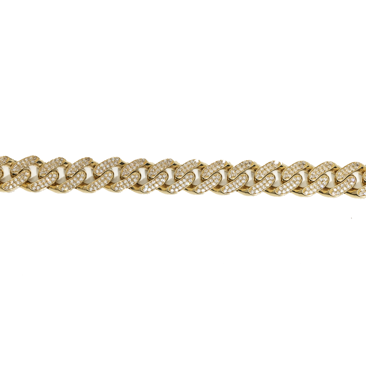 10k Gold CZ Cuban Chain 15 Ctw 13mm – Avianne Jewelers