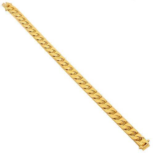 18K Solid Yellow Gold Mens Cuban Link Bracelet 8 mm – Avianne Jewelers