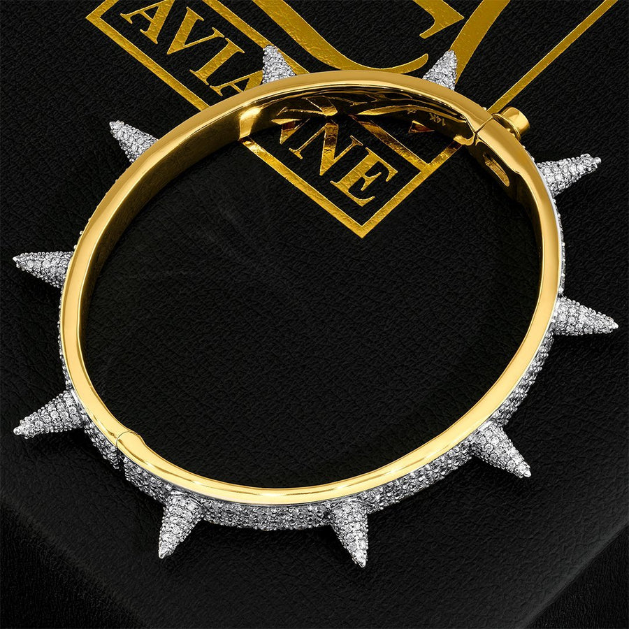 14K Yellow Gold Spike Diamond Bracelet 8.77 Ctw – Avianne Jewelers