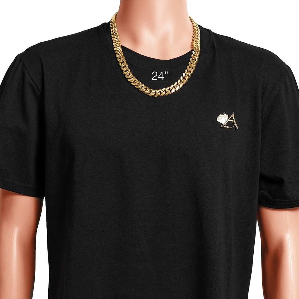 18k Solid Gold Cuban Link Chains – Avianne Jewelers