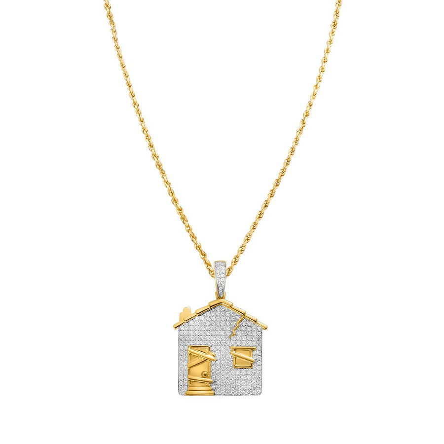 14k Yellow Gold Diamond Bando House Pendant 1.88 Ctw – Avianne Jewelers