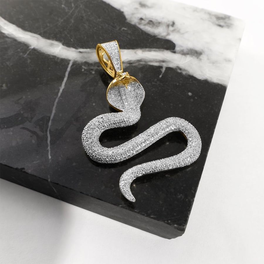 10k Gold Diamond Cobra Pendant .85 Ctw – Avianne Jewelers