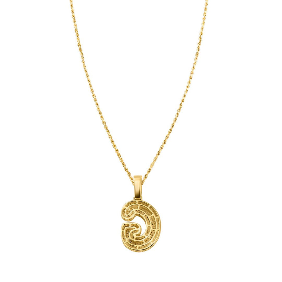 10k Yellow Gold Diamond Letter G Pendant 0.36 Ctw – Avianne Jewelers
