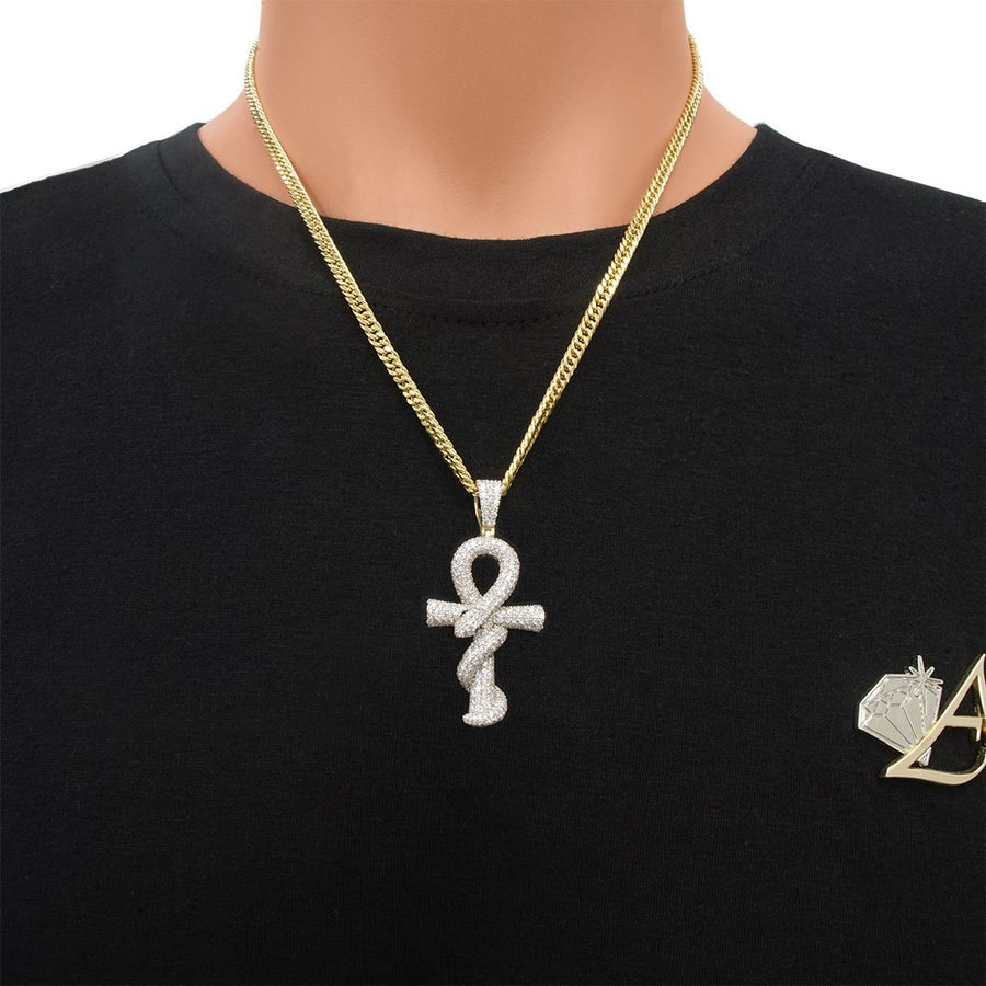 14k Yellow Gold Diamond Snake Ankh 3 Ctw – Avianne Jewelers