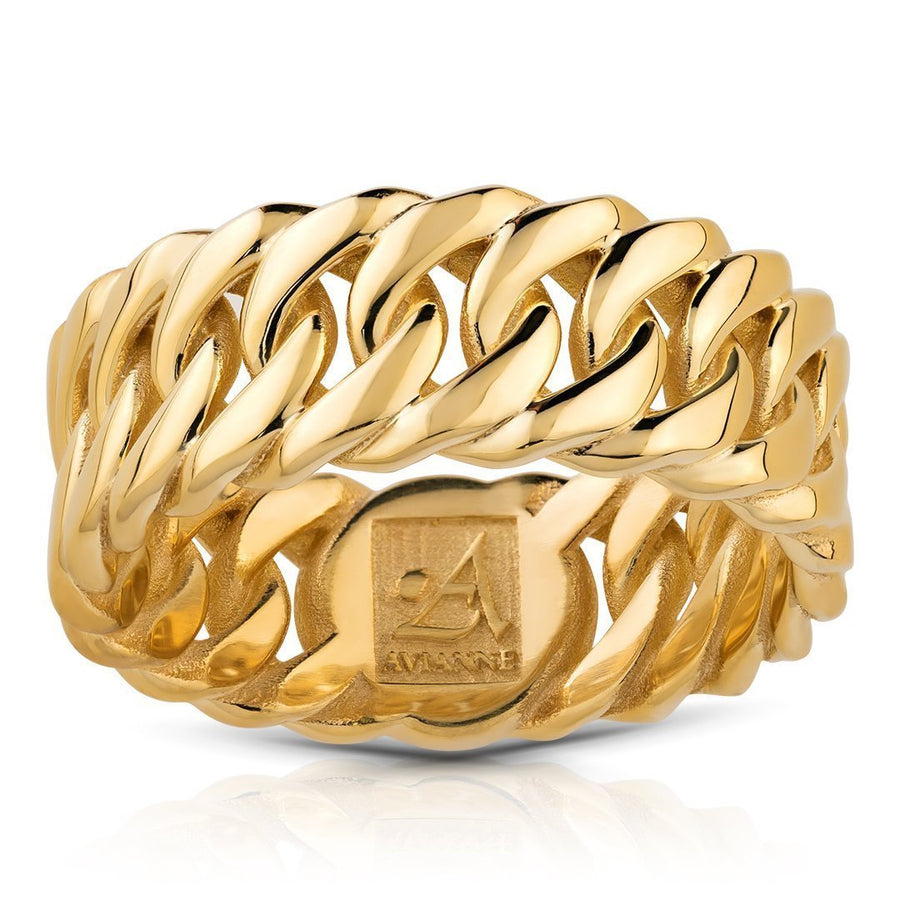 14k Solid Yellow Gold Cuban Ring – Avianne Jewelers