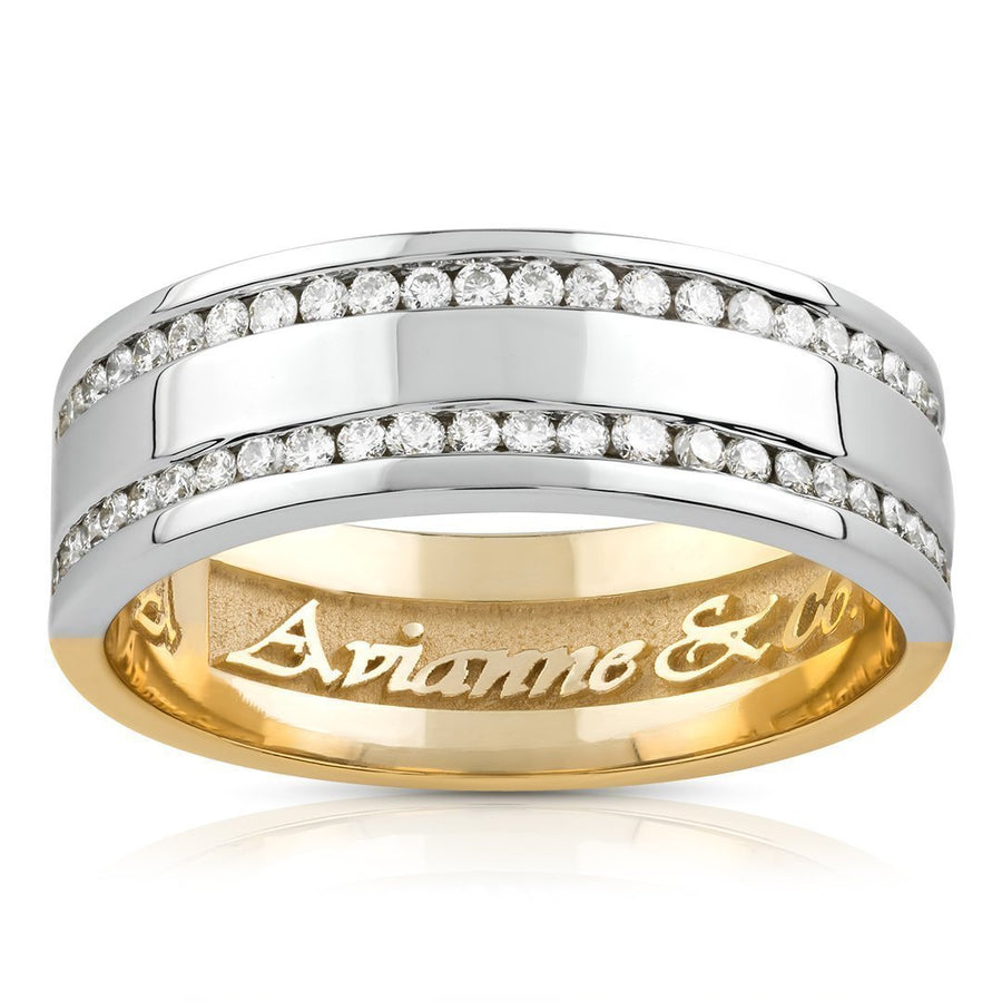 14k Gold Two Tone Wedding Band Ring 1.44 Ctw – Avianne Jewelers
