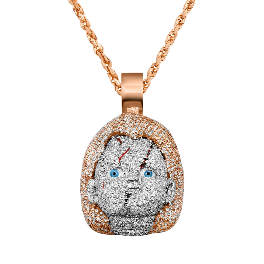 14K Gold Tiny Chucky Head Pendant 5.50 Ctw – Avianne Jewelers